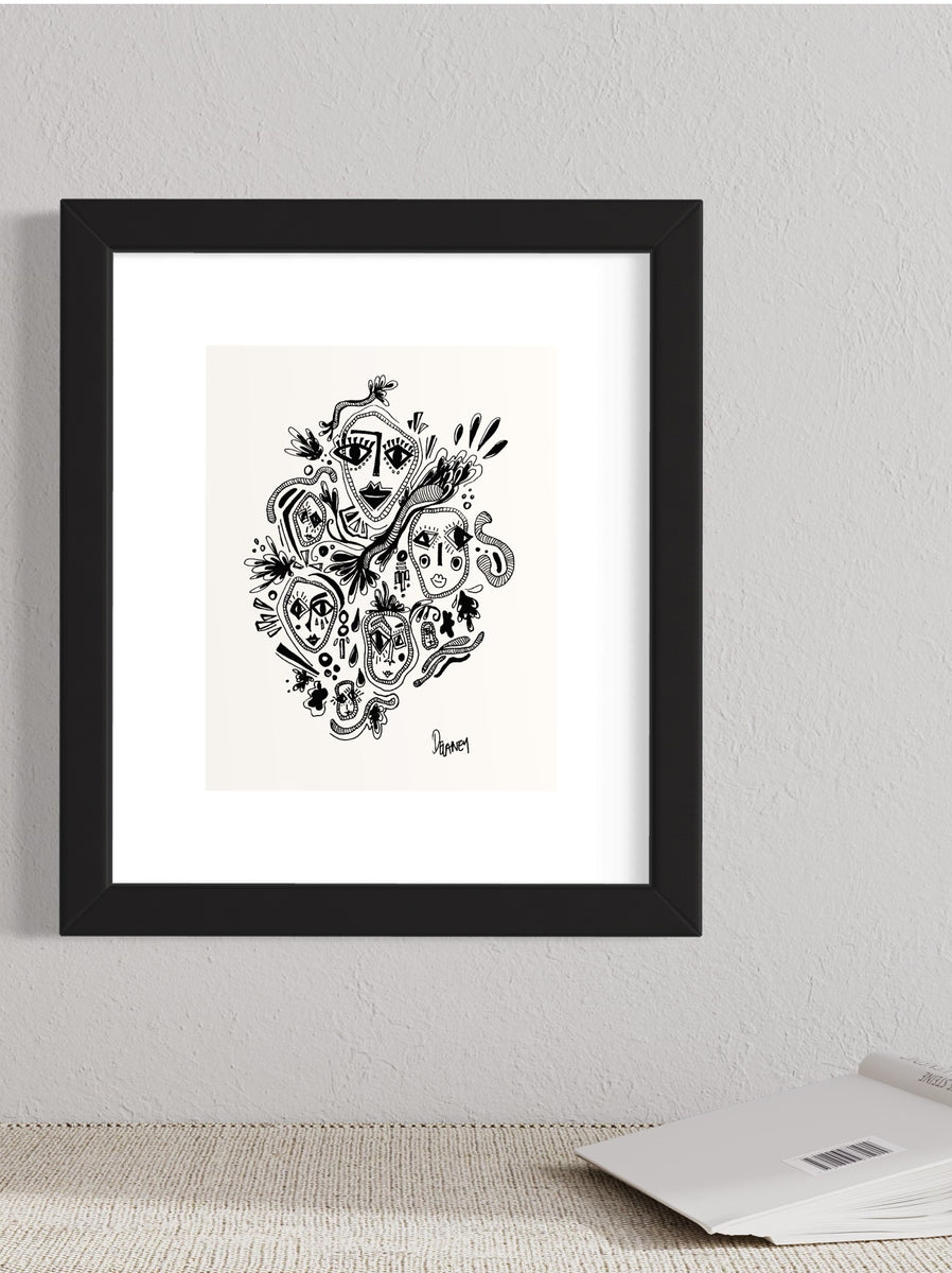 Amoeba Faces Print – DELANEY AND BLU