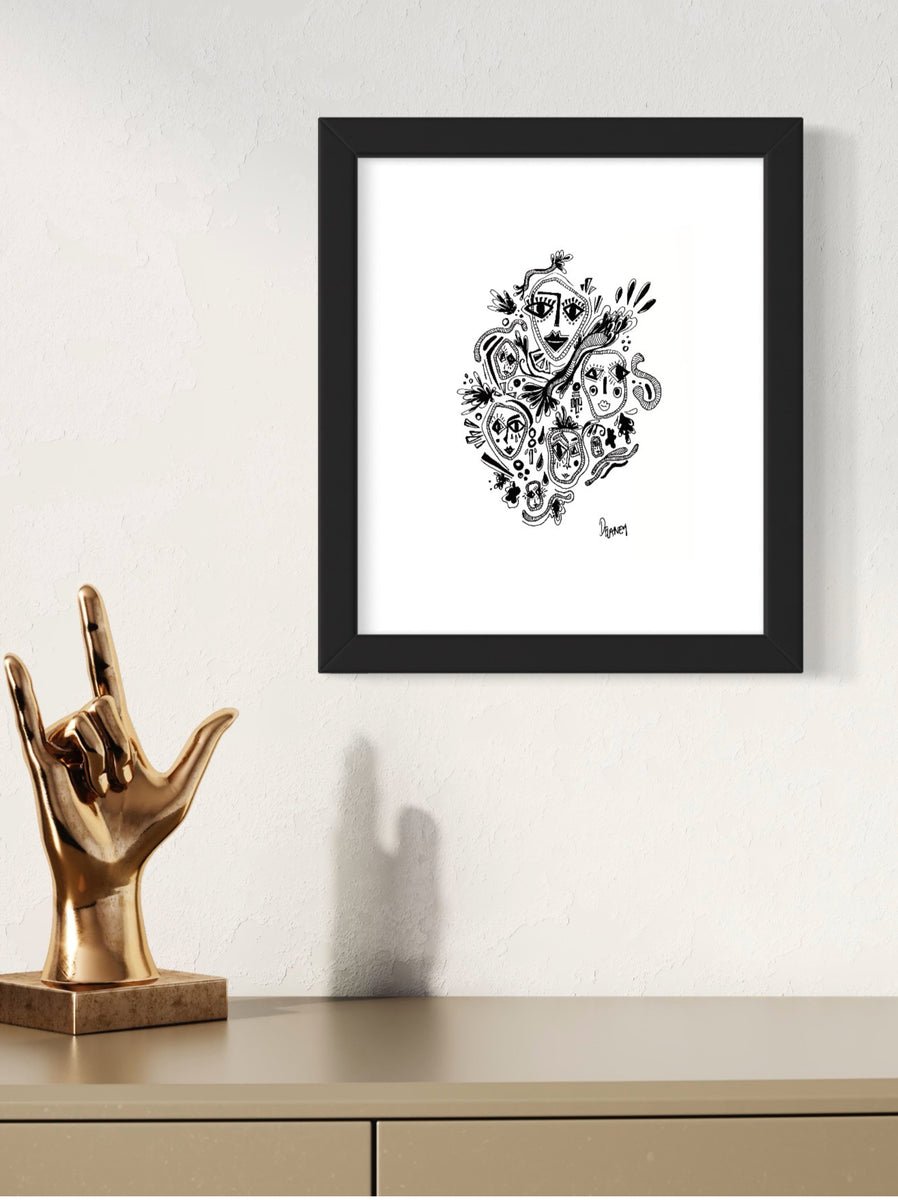 Amoeba Faces Print – DELANEY AND BLU